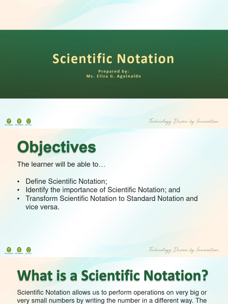 Module-6-PPT-Presentation-Scientific-Notation | PDF | Numbers ...