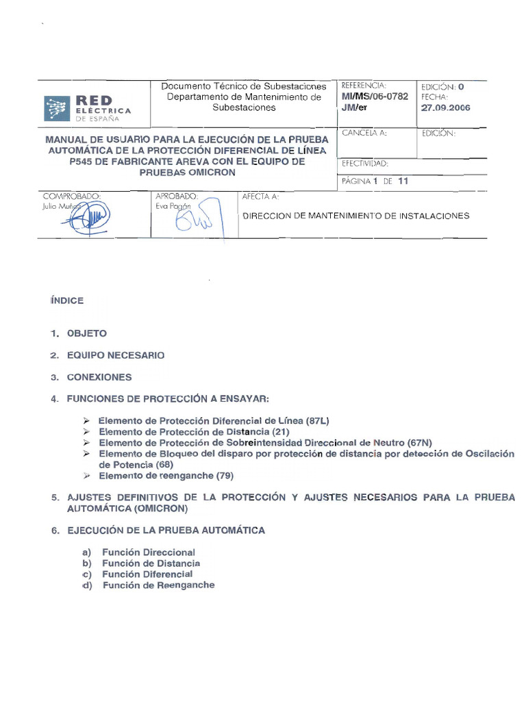 DT 06-0782 Manual Usuario P545 Omicron | PDF | Relé | Ventana (informática)