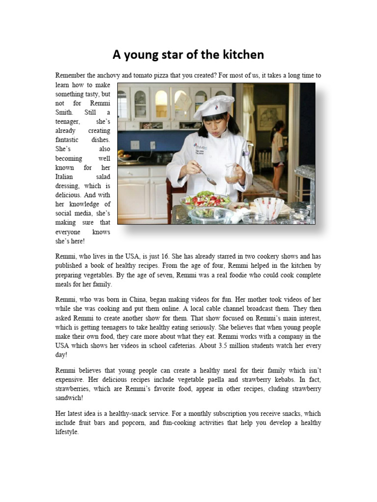 A Young Star of The Kitchen | PDF | Lifestyle