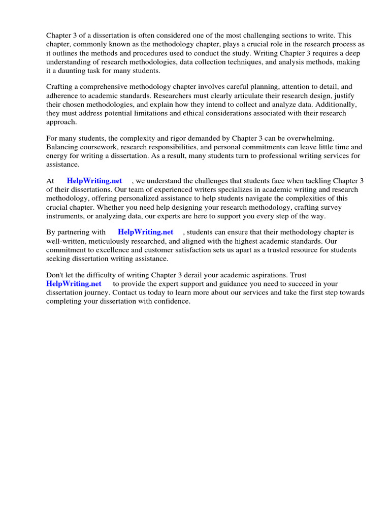 Chapter 3 Dissertation | PDF | Methodology | Quantitative Research