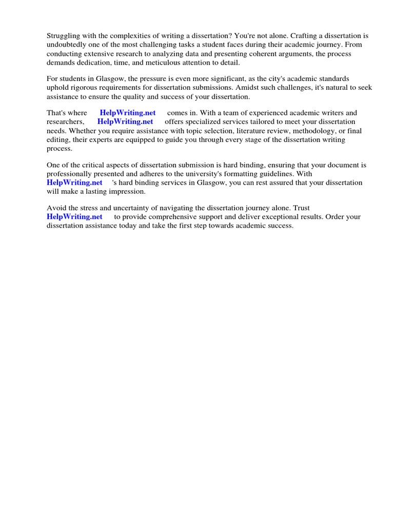 Dissertation Hard Binding Glasgow | PDF | Bookbinding | Thesis