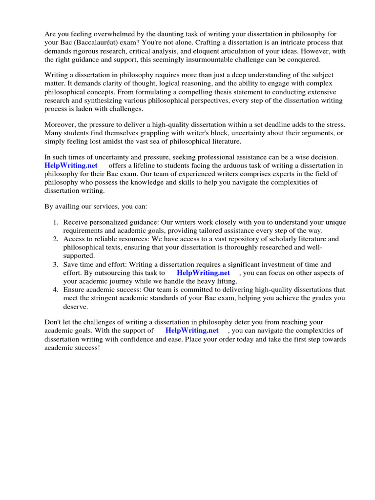 Exemple Dissertation Philosophie Bac | PDF | Thesis | Critical Thinking