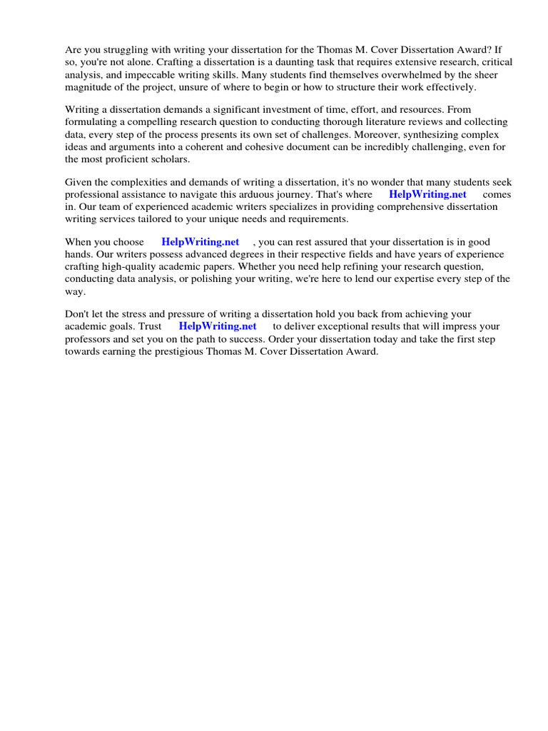 Thomas M. Cover Dissertation Award | PDF | Information | Applied ...