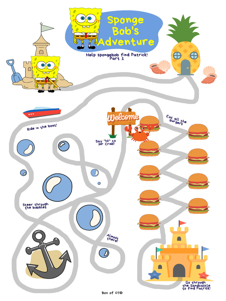Sponge Bob's Adventure: Help Spongebob Find Patrick! | PDF