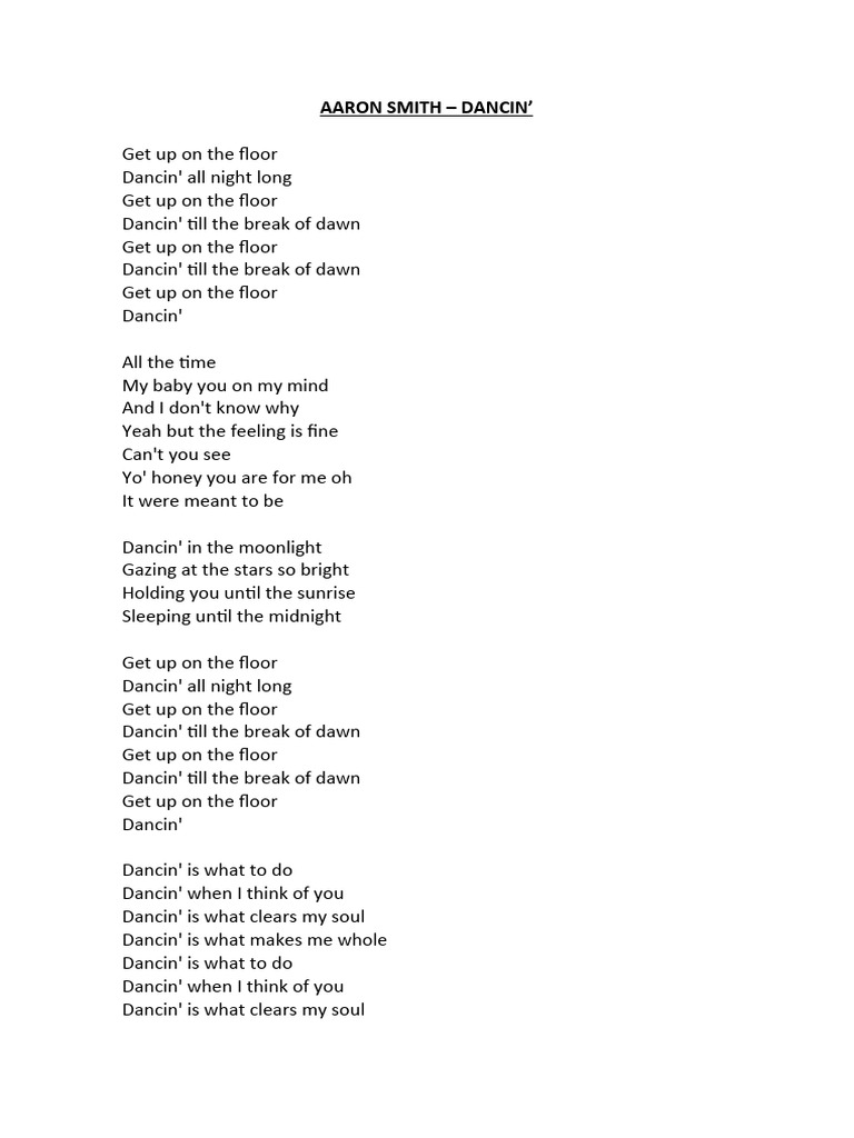 Aaron Smith - Dancin' | PDF