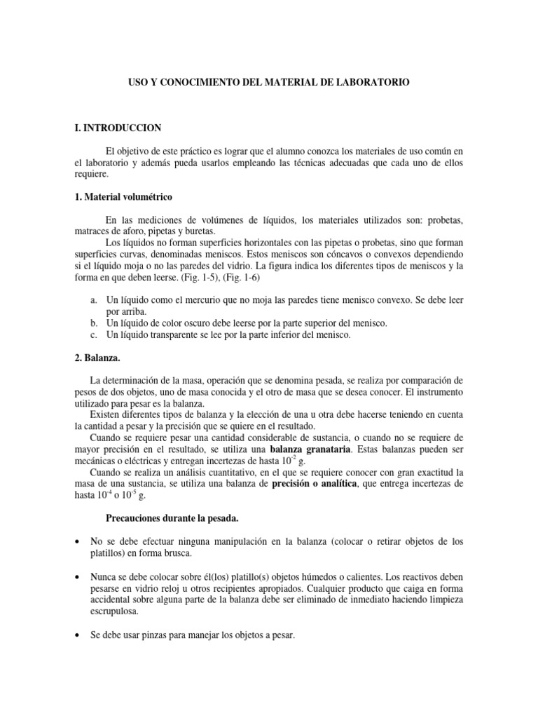 1.-b Labo Reconocimiento material | PDF | Medición | Densidad