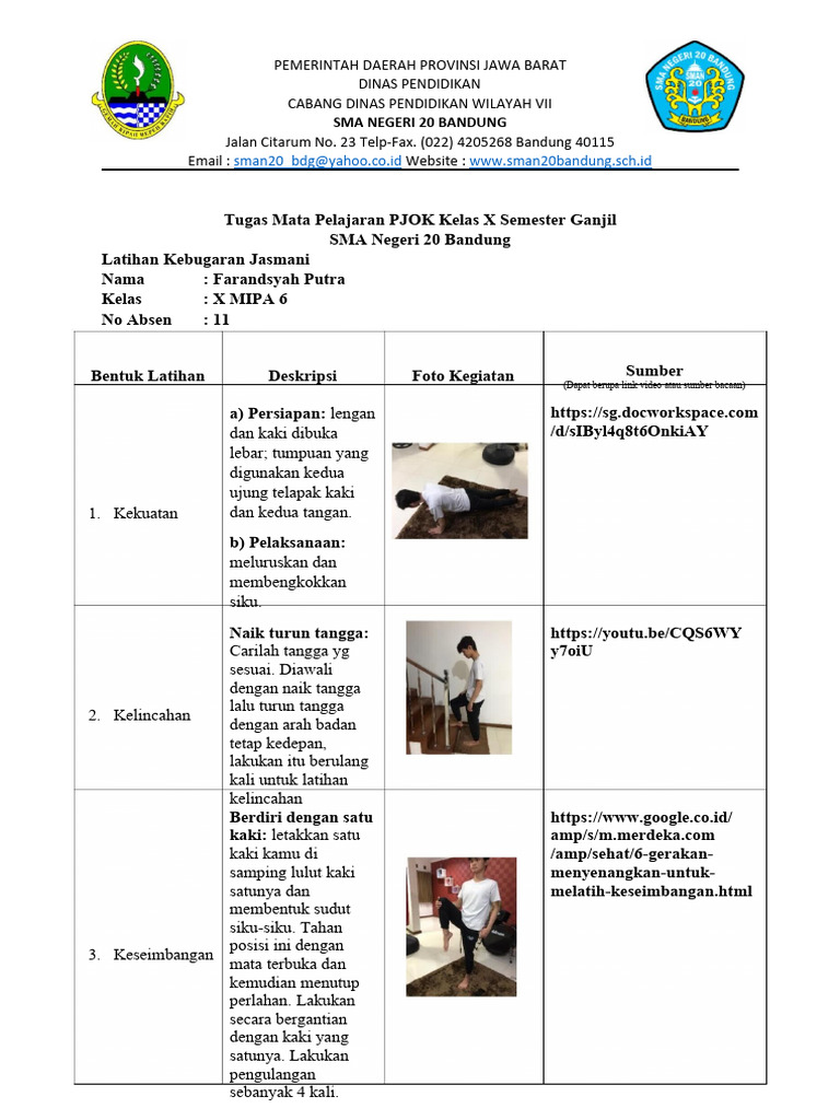 Tugas Kebugaran Jasmani | PDF