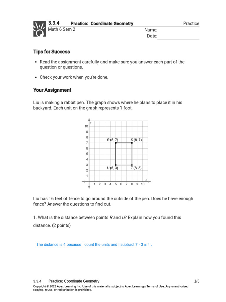 HAHAHAH3.3.4 Practice - Coordinate Geometry (Practice) | PDF | Copyright Law | Intellectual ...