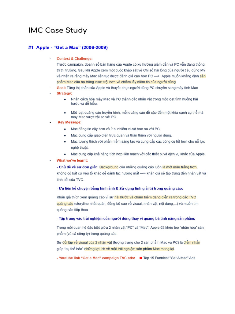 IMC Case Study | PDF