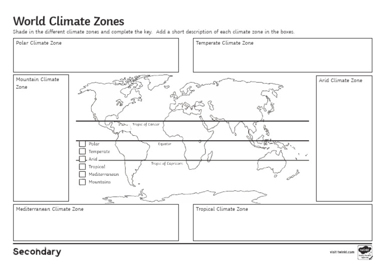 World Climate Zones Activity Sheet | PDF | Science & Mathematics