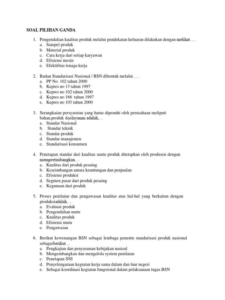 Latihan Soal PKWU SMK 2023-2024 | PDF