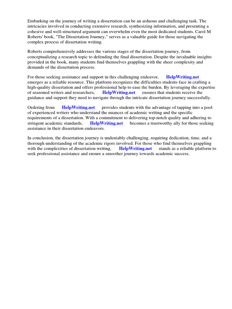 The Dissertation Journey Carol M Roberts | Download Free PDF | Thesis ... The Dissertation Journey Carol M Roberts | Download Free PDF | Thesis ...