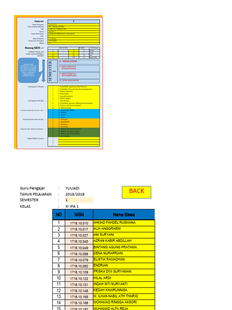 Input Nilai Guru Kimia Xi Ipa 1 | PDF