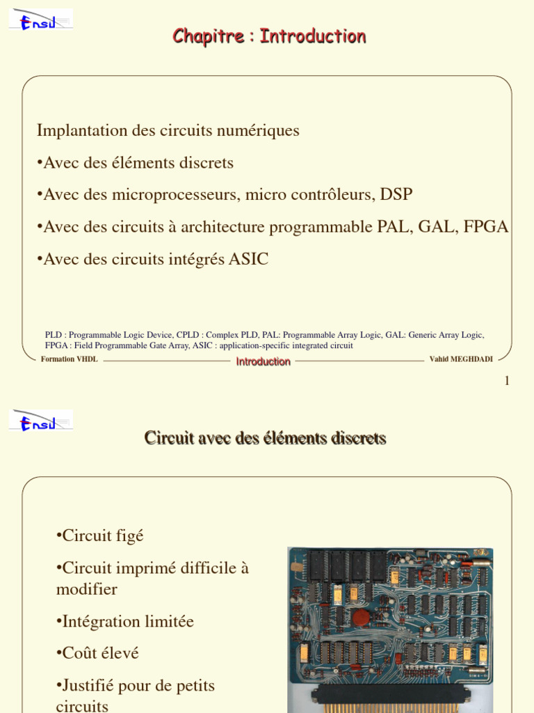 Cours VHDL | PDF | VHDL | Matériel informatique
