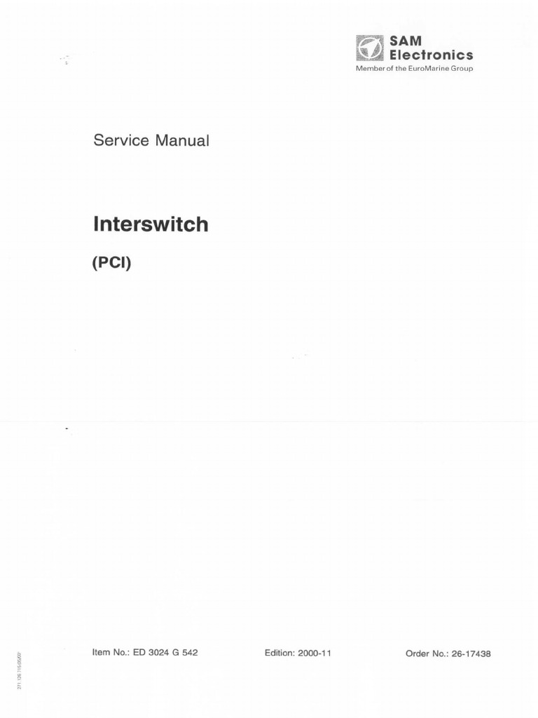 Box 4 Ref No 4.3 SES Service Manual Interswitch (PCII) ED 3024 G542 | PDF