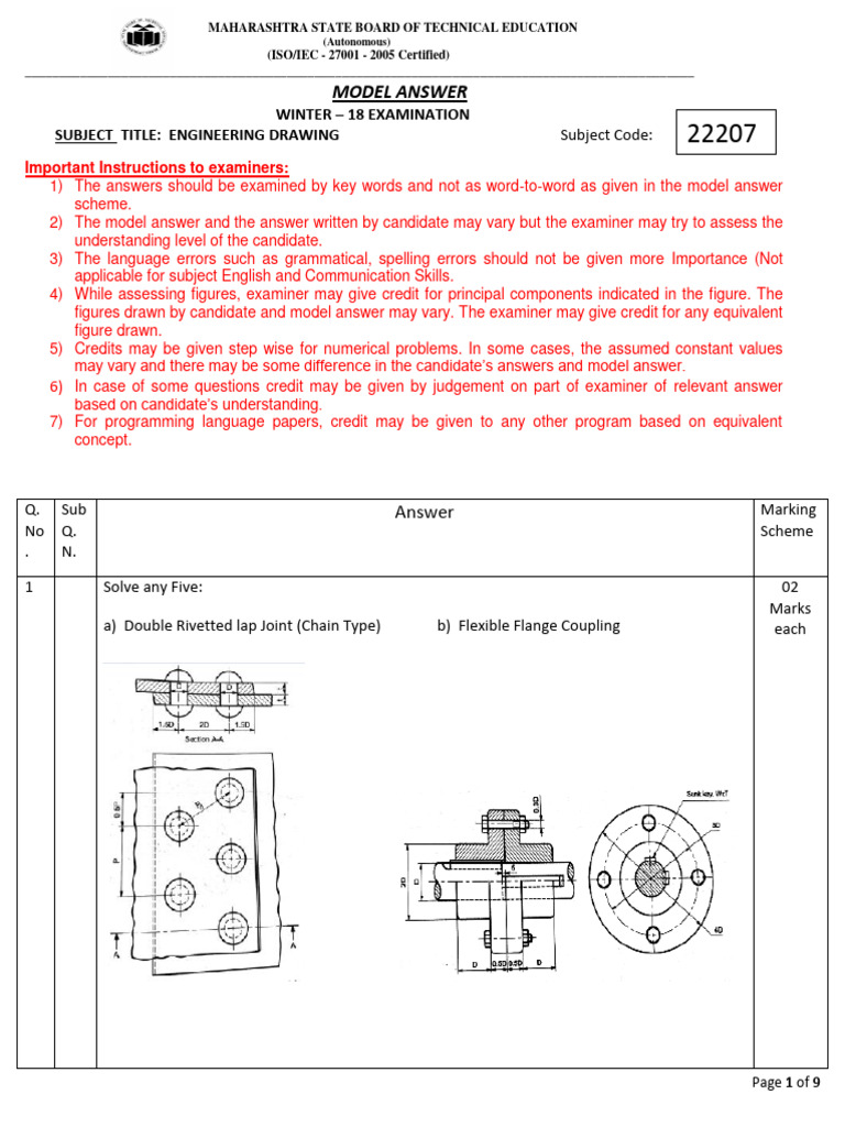 2018 Winter Model Answer Paper | PDF