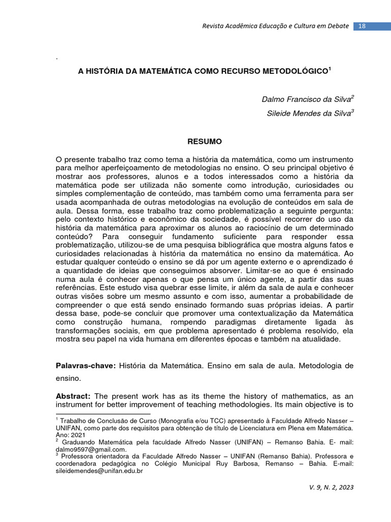 Artigo Matemática Sileide e Dalmo | PDF | Aprendizado | Science