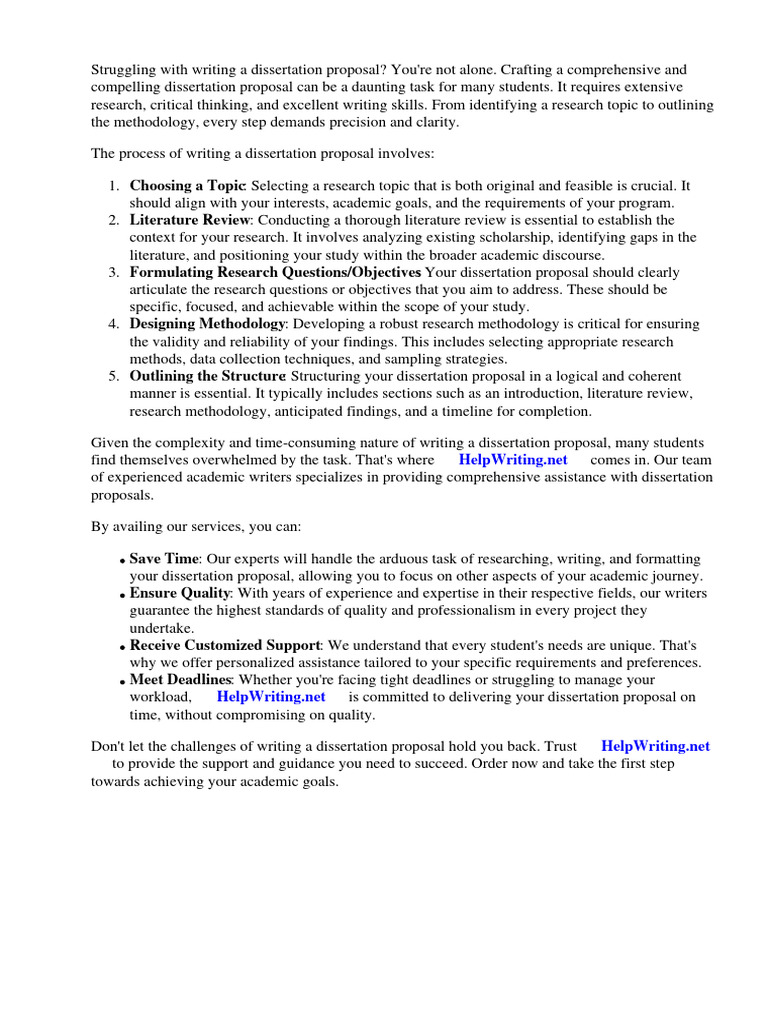 Writing Dissertation Proposal | PDF | Thesis | Methodology