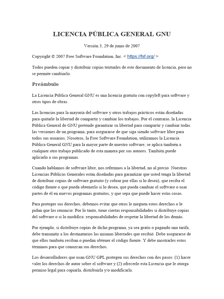 GNU GPL: Libertad y Copyleft | PDF | Software libre | Derechos de autor