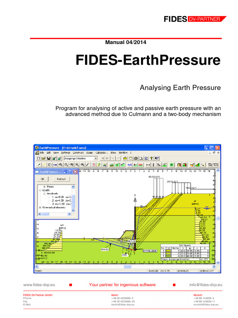 FIDES EarthPressure | PDF | Computing | Software