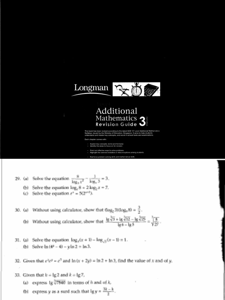 Additional Mathematics Revision Guide 3 (Part 2) | PDF