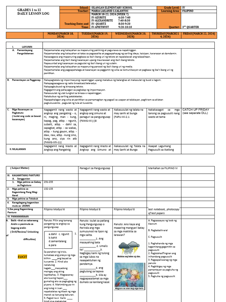 Dll-Fil.-4-Q3-Week7 (Mar 18-22, 2024) | PDF
