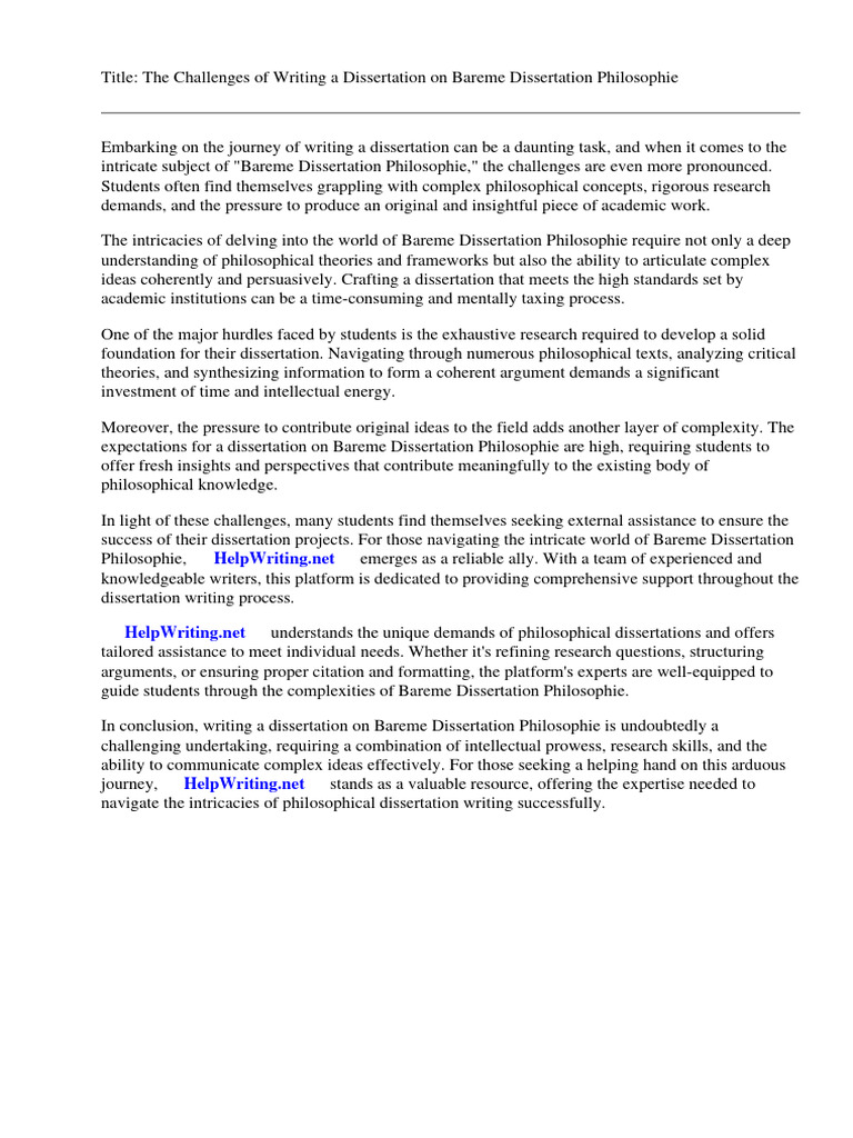 Bareme Dissertation Philosophie | PDF | Theory | Thesis