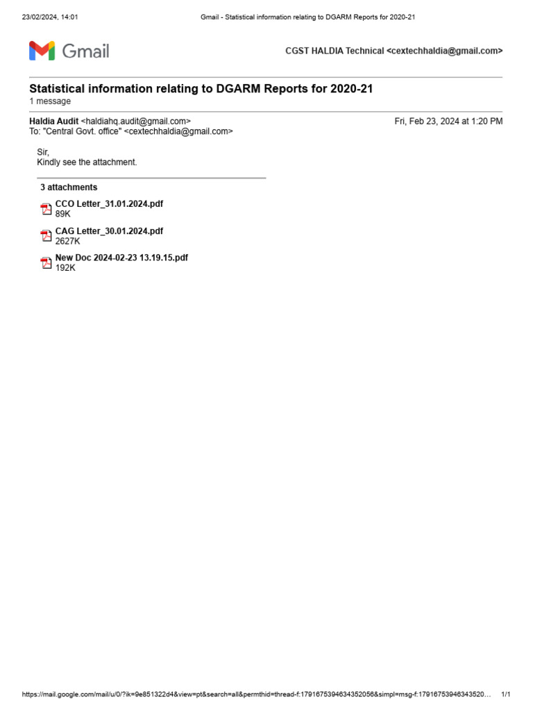 Statistical Information Relating To DGARM Reports For 2020-21 | PDF ...