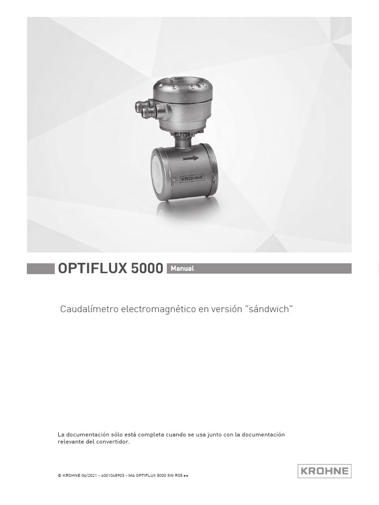 MA OPTIFLUX5000SW Es 210607 4001048903 R05 | PDF | Derechos de autor