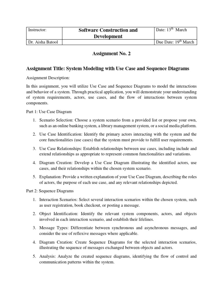 Assignment 2 | PDF | Use Case | System