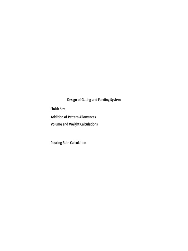 Foundry Gating and Feeding Design Guide | PDF | Crafts | Secondary ...