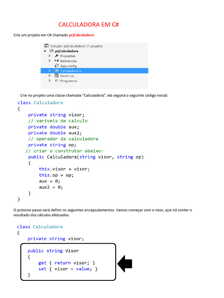 Aula 07 - C# | PDF | C Sharp (linguagem de programação) | Decimal