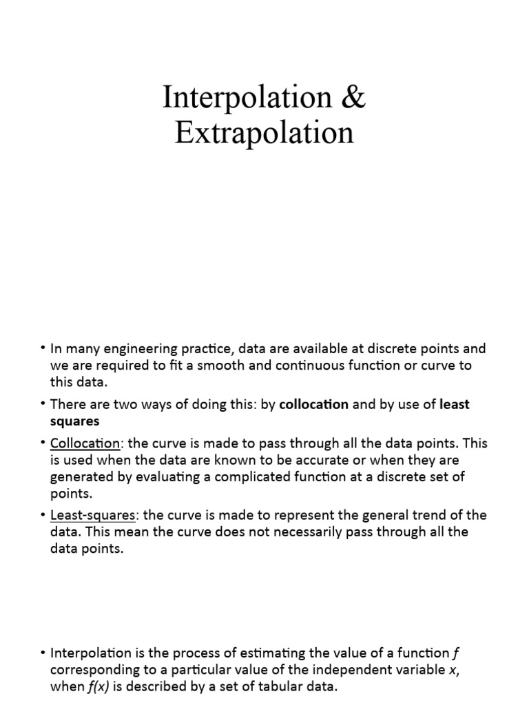 Extrapolation And Interpolation Pdf Spline Mathematics Polynomial 