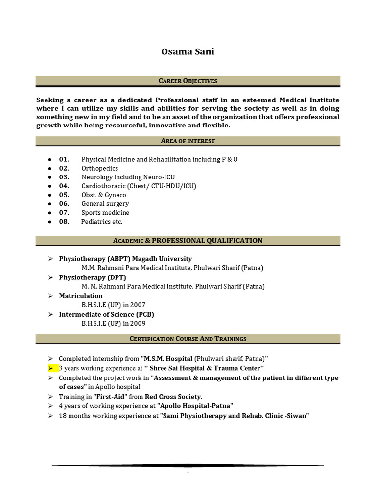 Osama | PDF | Physical Therapy | Health Care