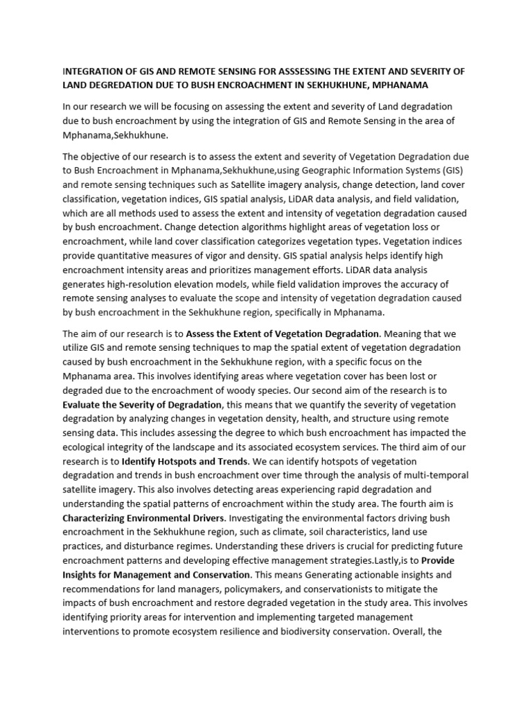 Integration Of Gis And Remote Sensing For Asssessing The Ext Pdf Geographic Information