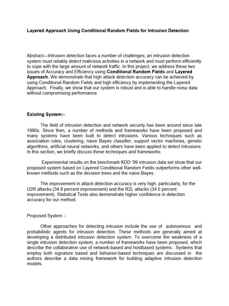 Layered Approach Using Conditional | PDF | Information | Denial Of Service Attack