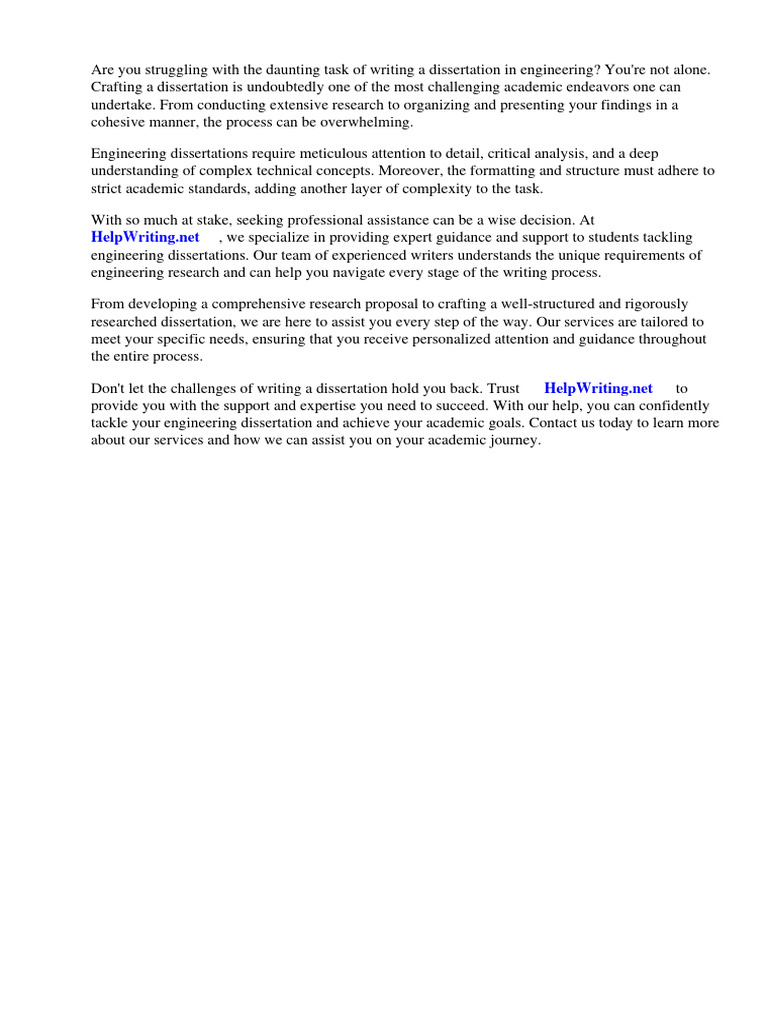 Engineering Dissertation Template | PDF | Thesis | Engineering