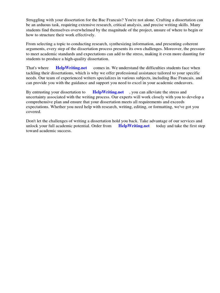 Comment Faire Une Dissertation Bac Francais | PDF | Scribd | Websites