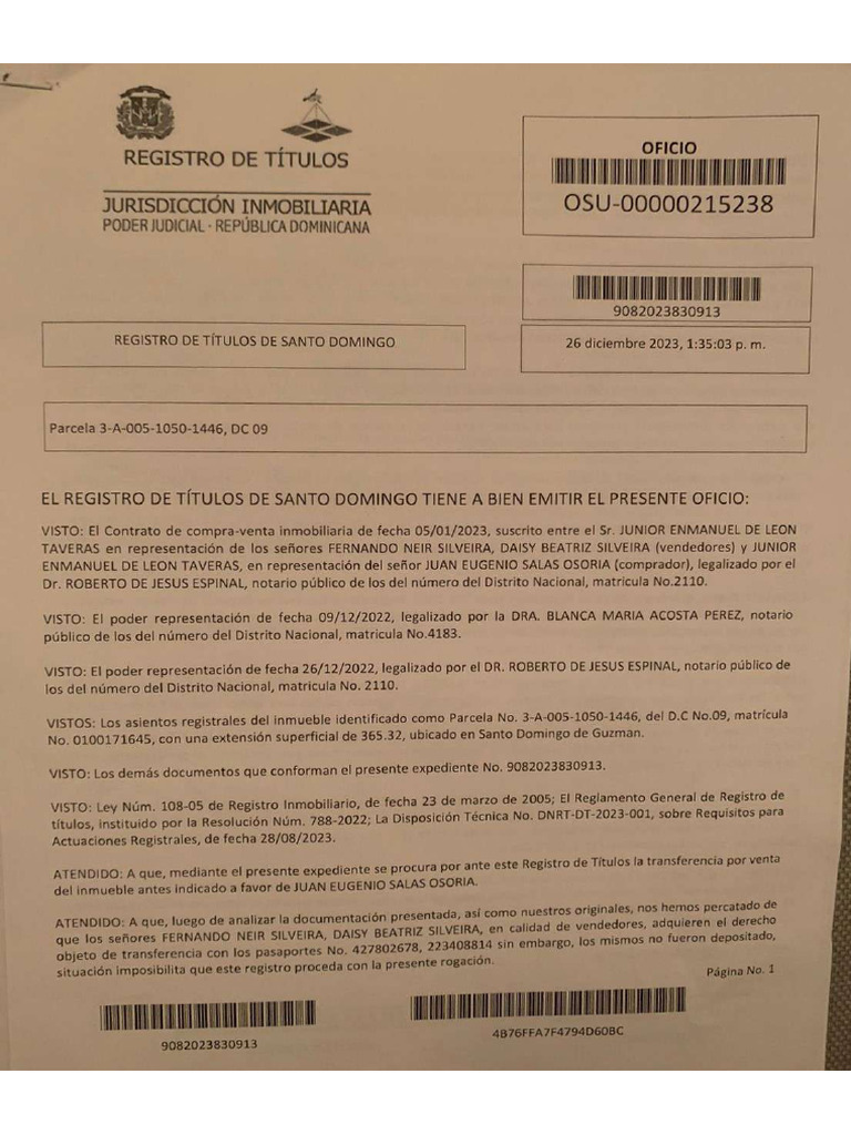 Oficio de Devolución de Expediente | PDF