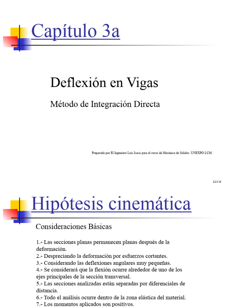 Cap 3 Deflexión en Vigas (A) 2023 | PDF | Viga (Estructura ...