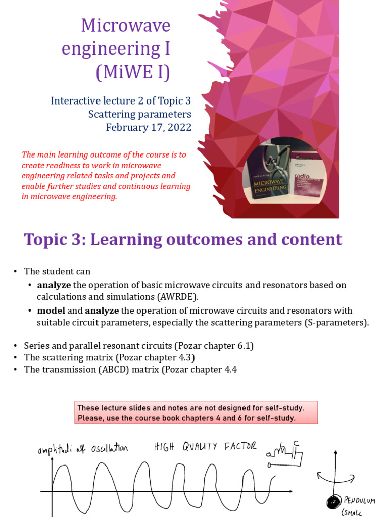 Interactive Lecture 2 Topic 3 FINAL | PDF | Electronic Filter | Electrical Network