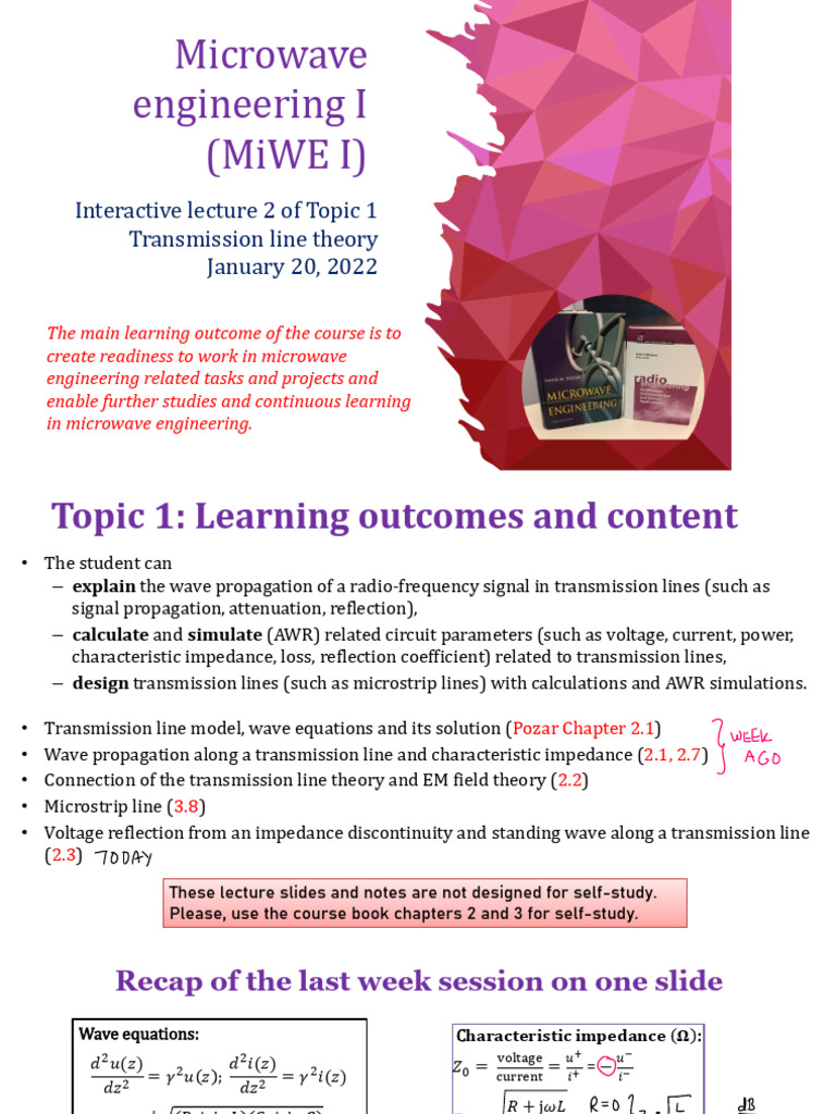 Interactive Lecture 2 Topic 1 Final | PDF | Transmission Line | Waves