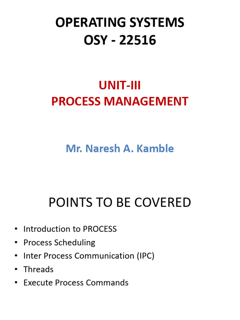 Chapter-III Process Management | PDF | Thread (Computing) | Scheduling (Computing)