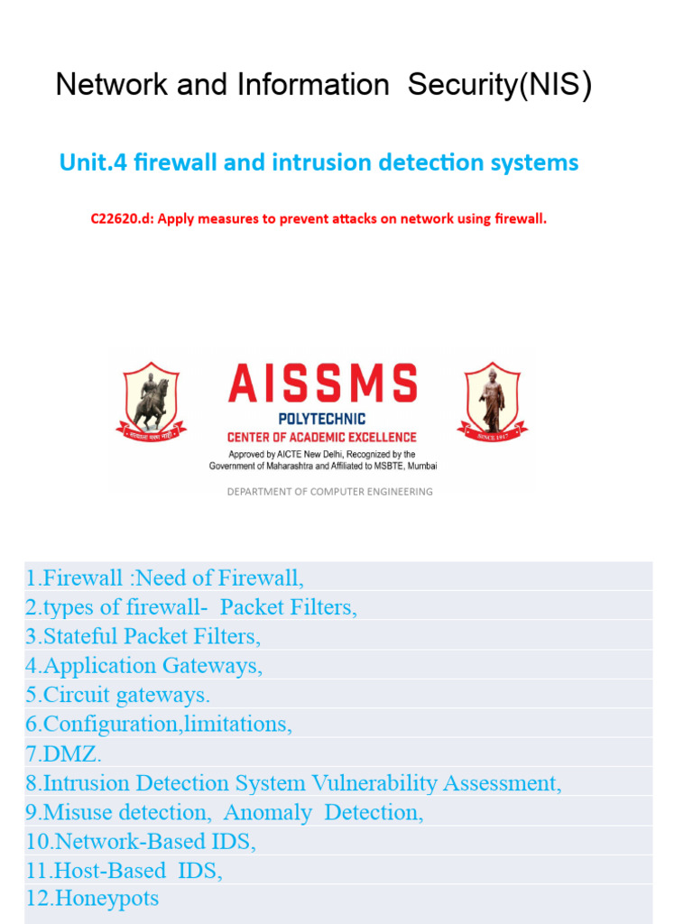 Ch4 NIS | PDF | Firewall (Computing) | Computer Network