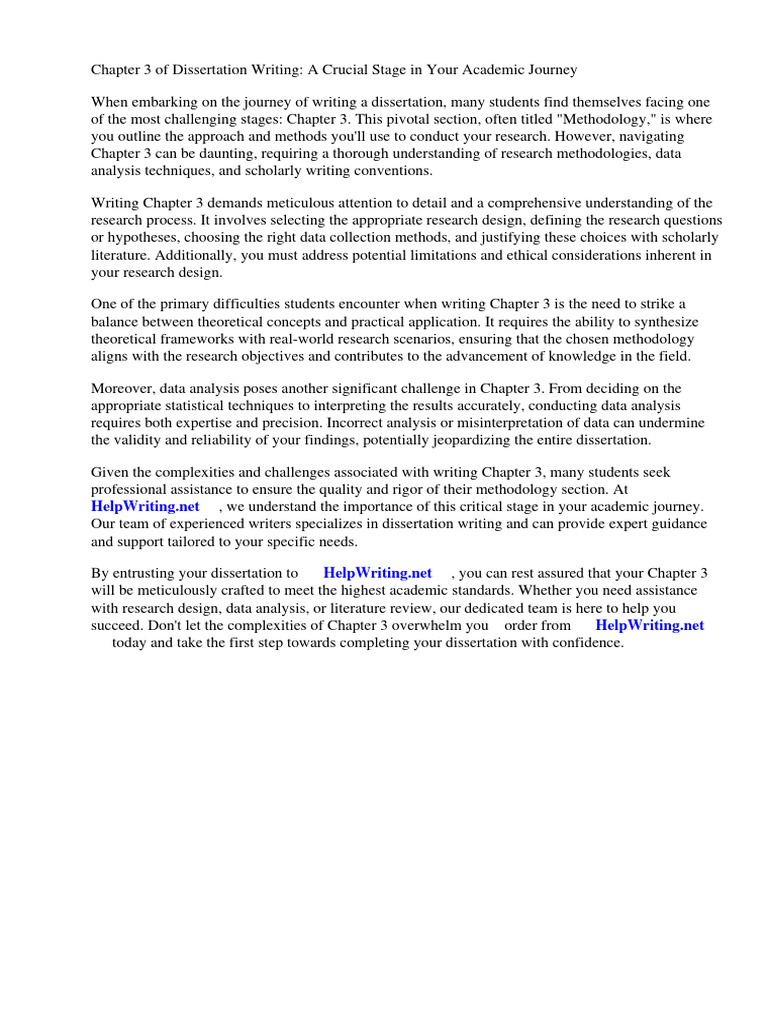 Chapter 3 of Dissertation Writing | PDF | Thesis | Scientific Method