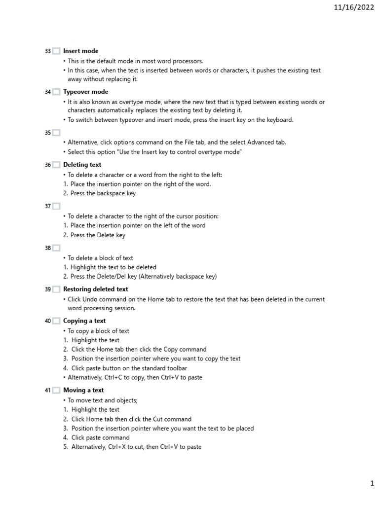 Word | PDF | Cursor (User Interface) | Point And Click