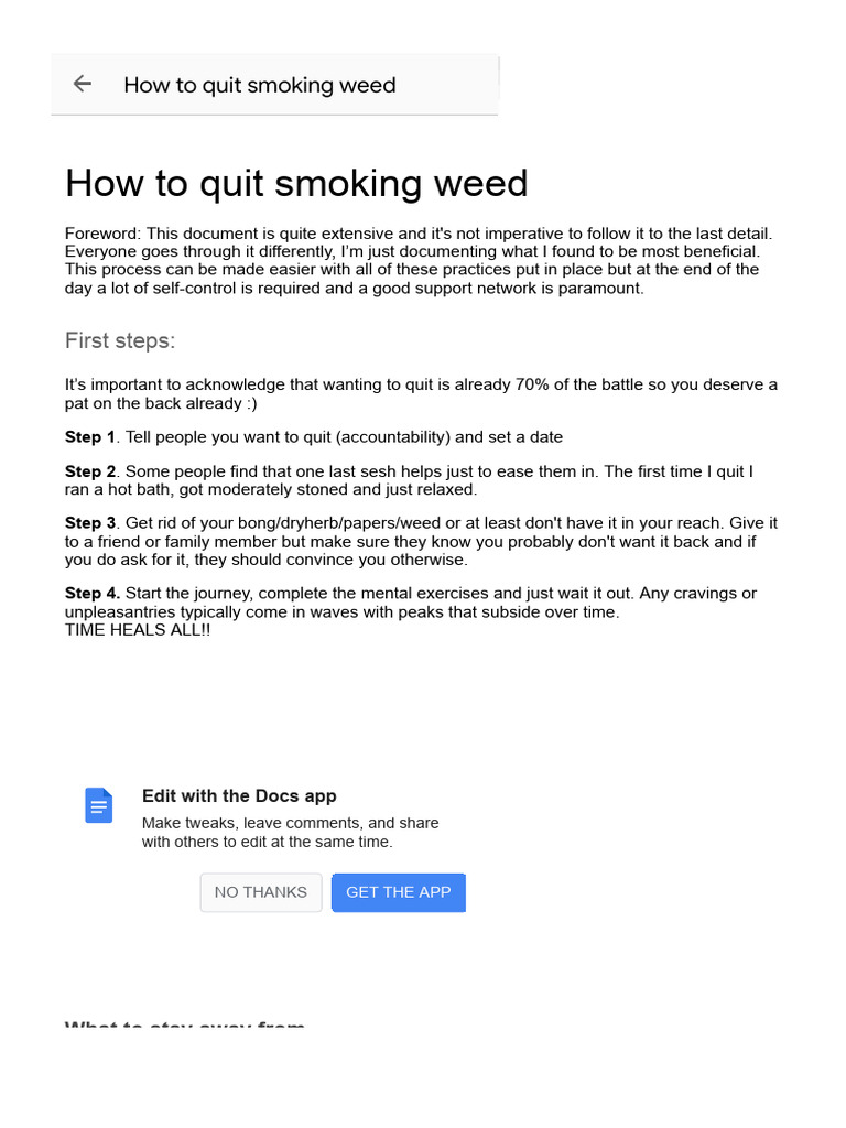 How To Quit Smoking Weed | Download Free PDF | Sleep | Meditation