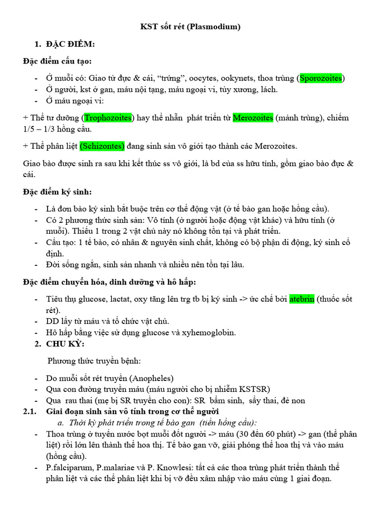 2. KST sốt rét | PDF