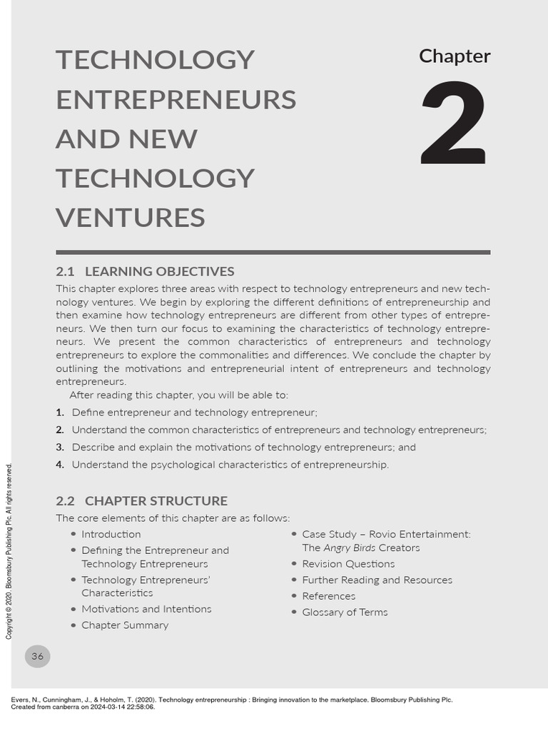 Technology Entrepreneurship Bringing Innovation To... - (Part I TECHNOLOGY ENTREPRENEURSHIP AND ...