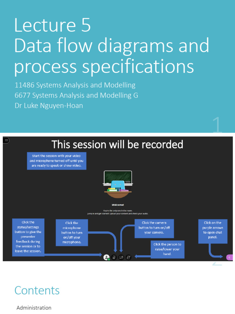 Lecture 5 - Data Flow Diagrams and Process Specifications | PDF | Computing